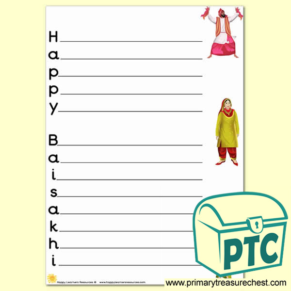 Happy Baisakhi Acrostic Poem Primary Treasure Chest